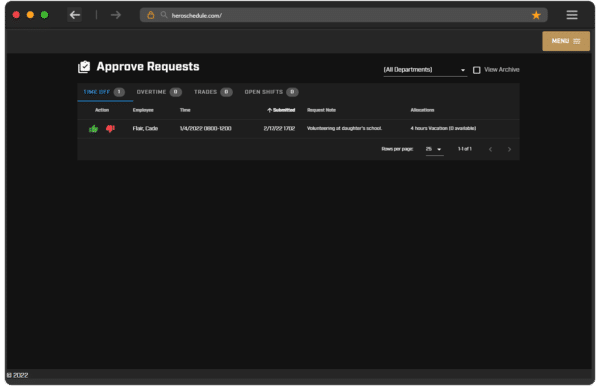 Fire Department Scheduling Software · Hero Schedule