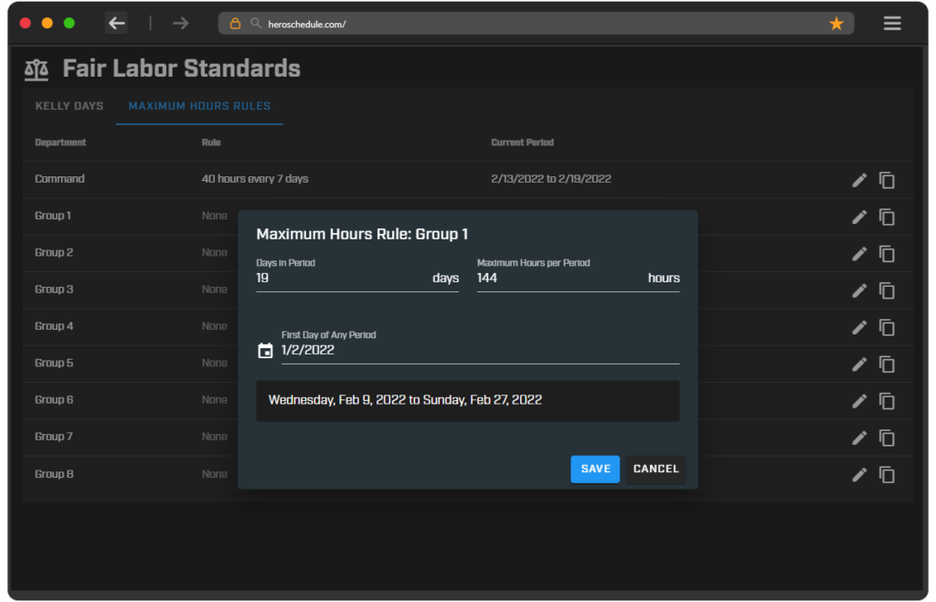 Fire Department Scheduling Software · Hero Schedule