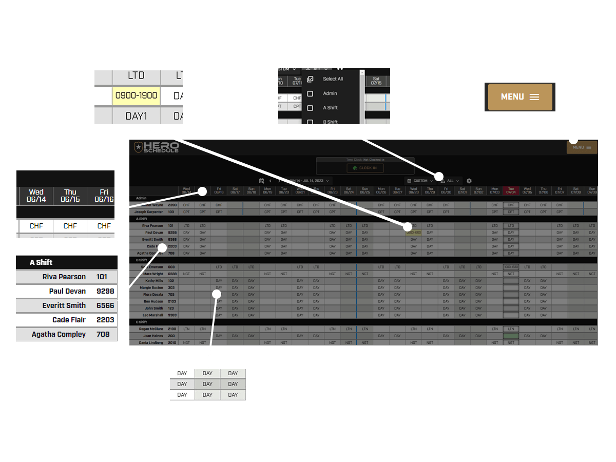 Main Schedule View | See your agency's schedule in one place