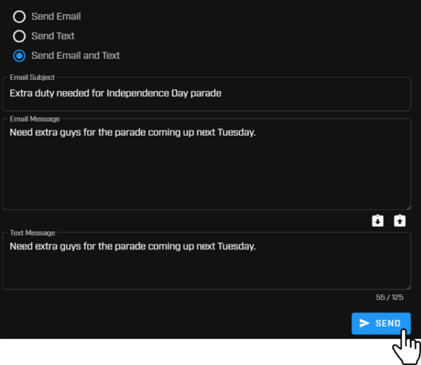 Text Messaging | Broadcast text updates on employee schedules