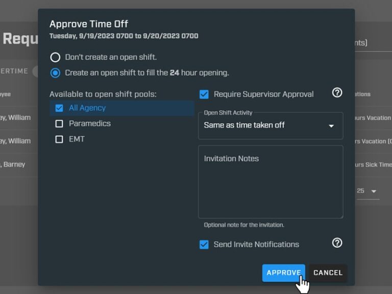 Time Off Requests | Shift Management & Supervision